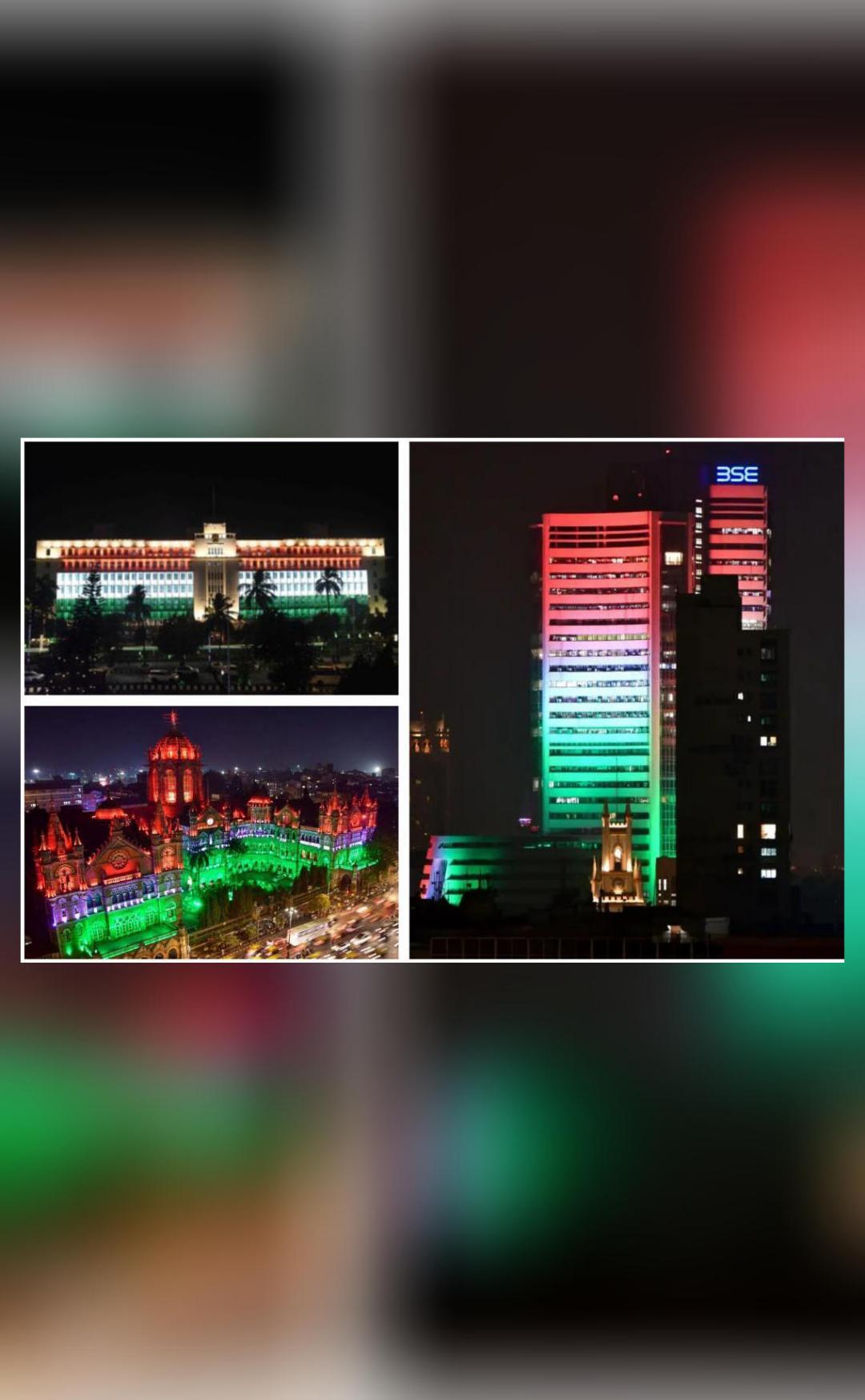 Mumbai's CSMT, Mantralaya, BSE building lit in Tricolour for R-Day