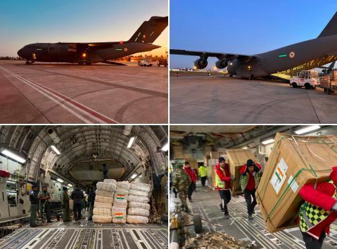 Seventh flight from India delivers relief material to Turkey, pics ...