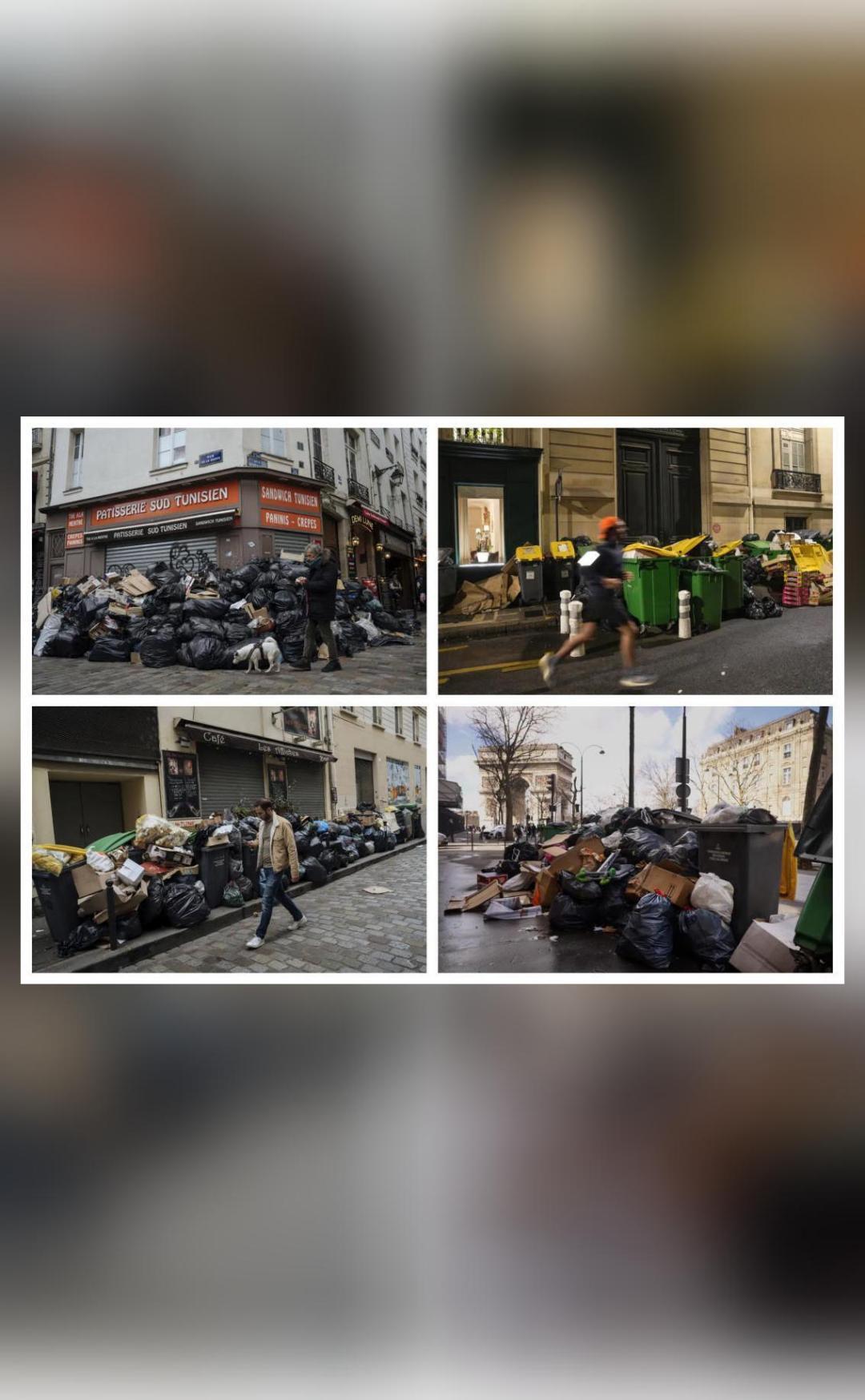 Sidewalks in Paris filled with garbage as workers' strike enters 10th ...