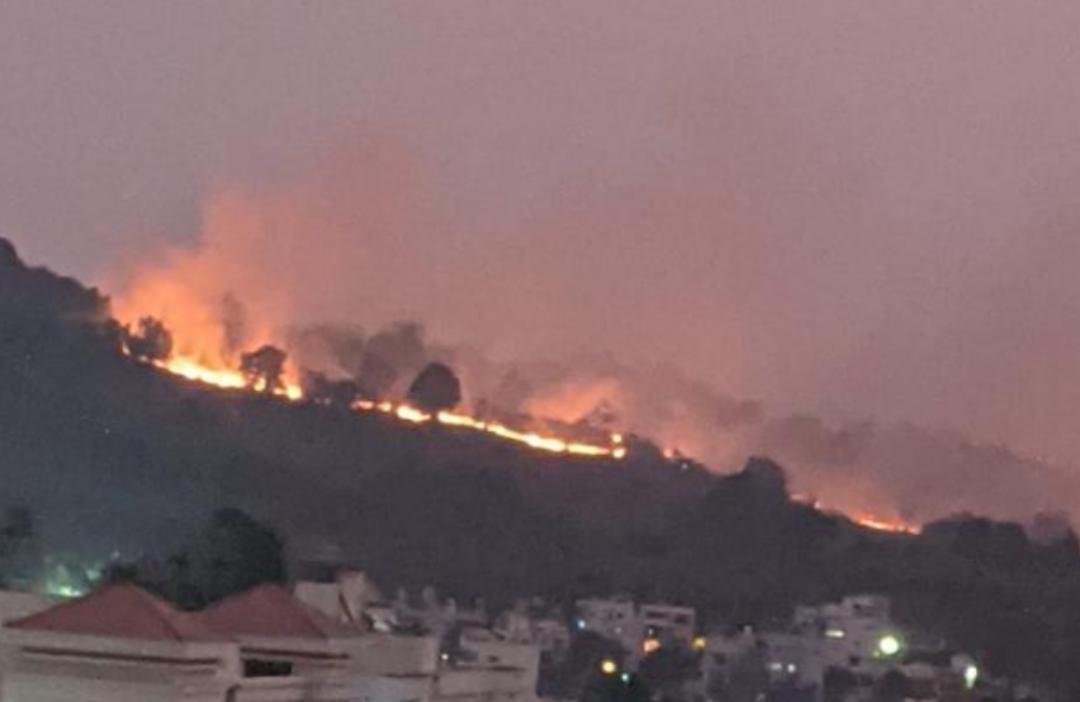 Massive fire breaks out in Bengaluru's Turahalli forest