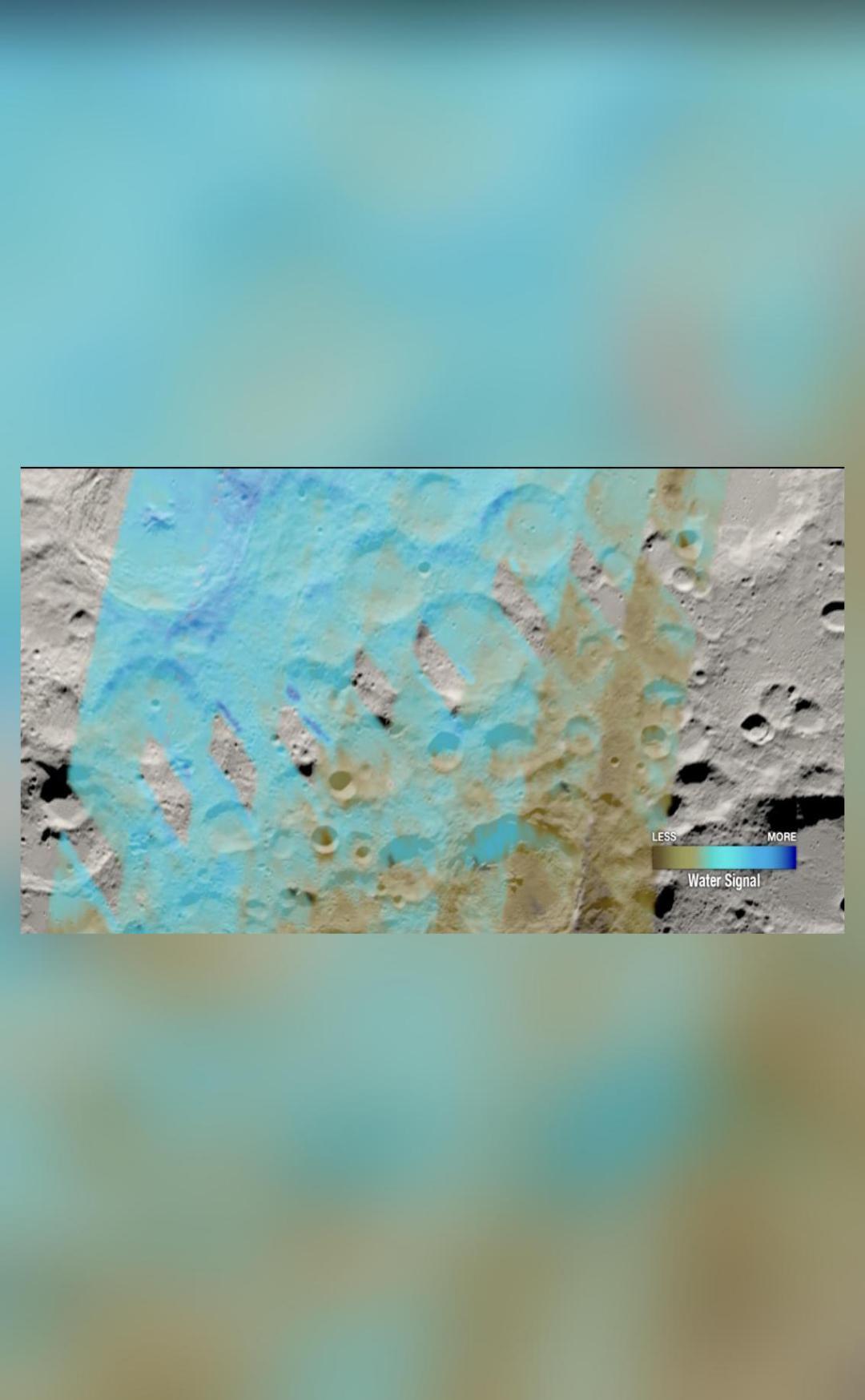 Wide-area map of water distribution on the Moon released by NASA ...