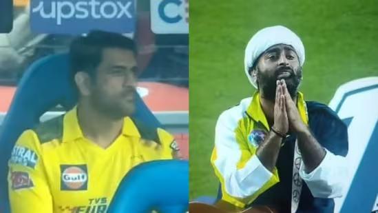 Video of crowd cheering loudly for MS Dhoni during Arijit's performance ...