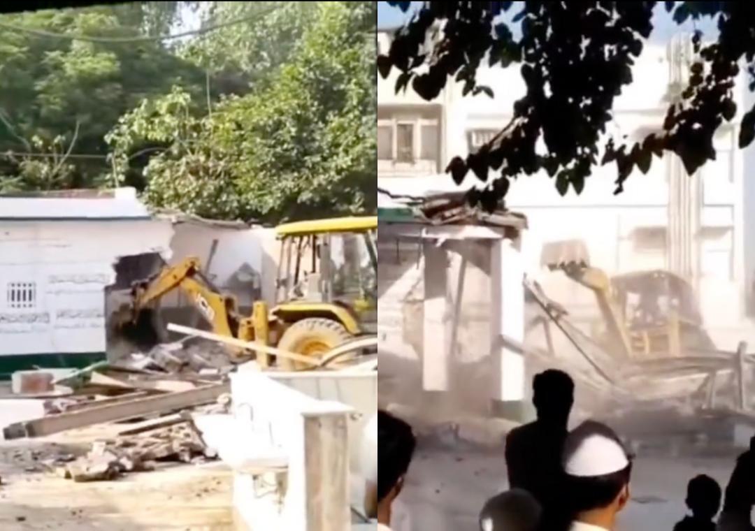 Part of mosque demolished during anti-encroachment drive in Delhi ...