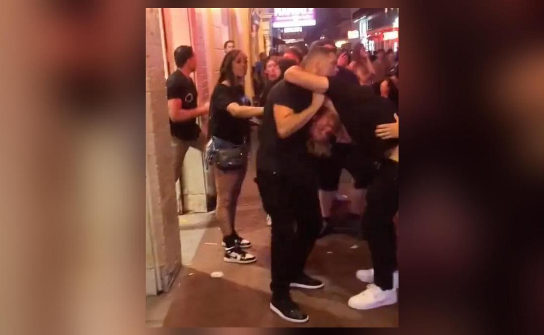 UFC fighter Nate chokes Logan Paul lookalike during fight on US street ...
