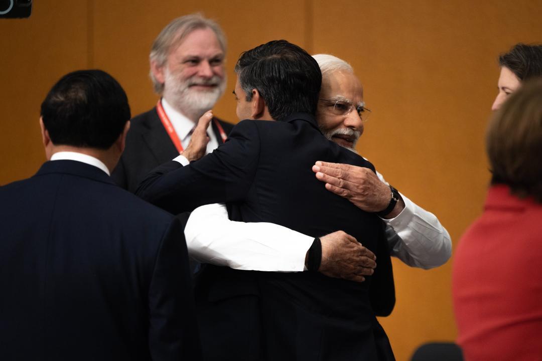 Mazboot dosti: UK embassy in India on pic of Sunak hugging PM Modi