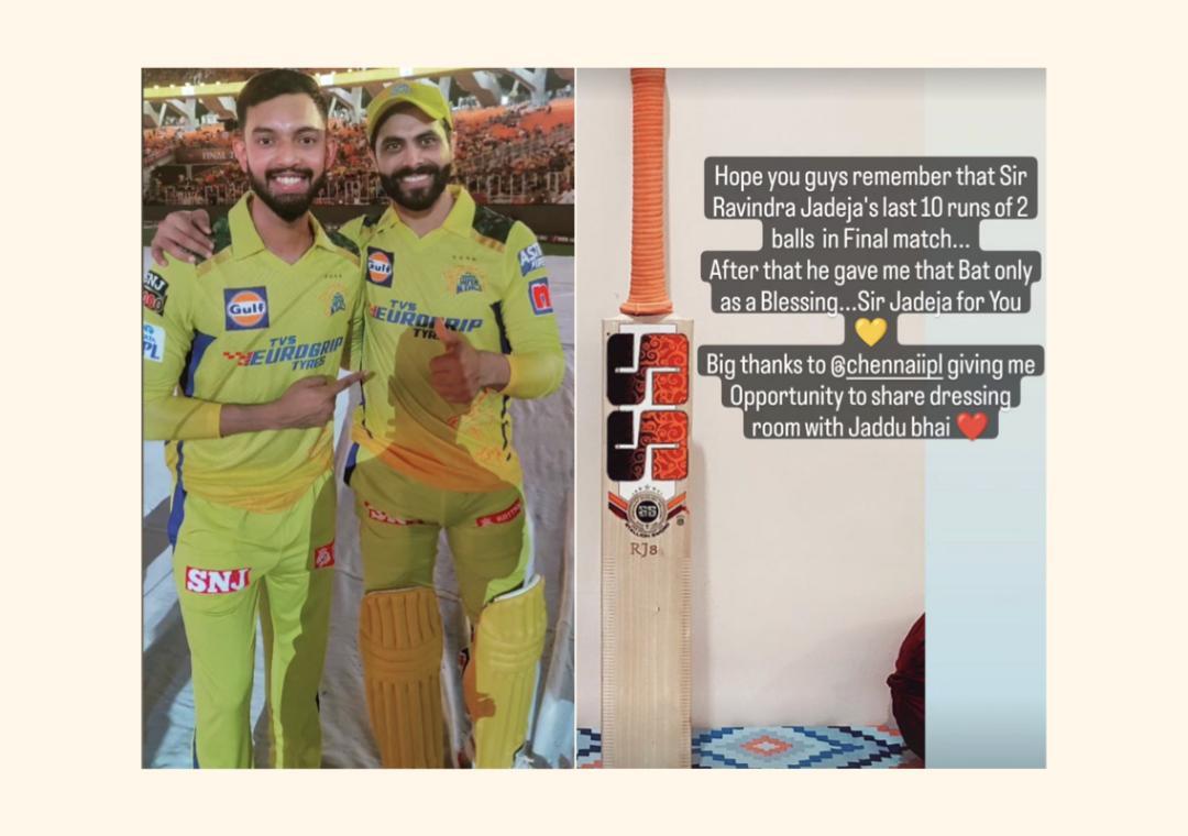 Ravindra Jadeja gifts his IPL 2023 final bat to teammate Ajay Mandal ...