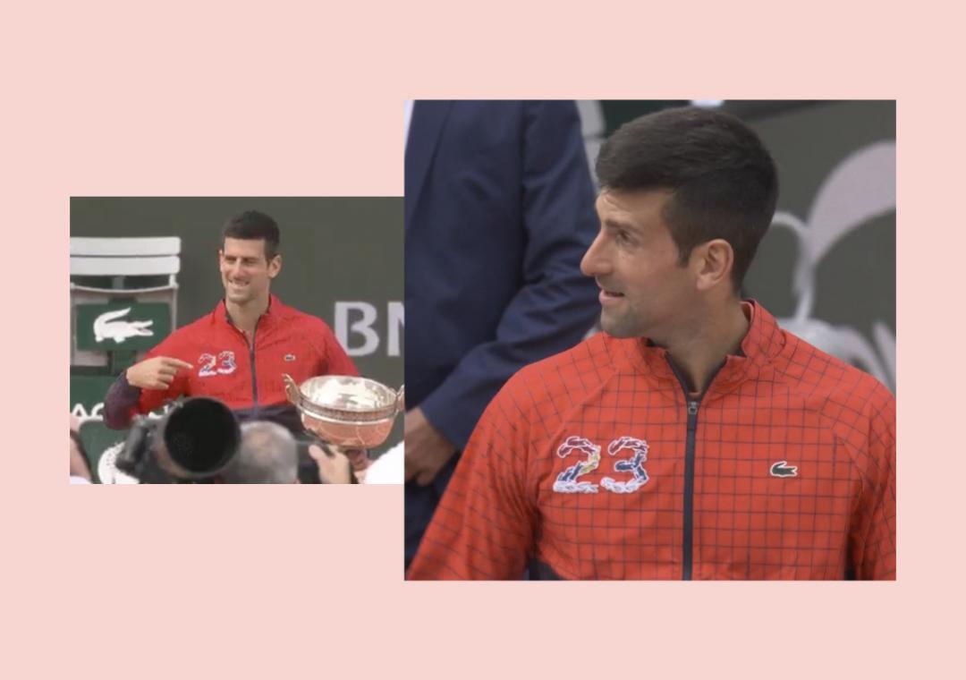 Novak Djokovic wears special jacket after creating Grand Slam history ...