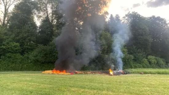 Hot air balloon catches fire during takeoff in Switzerland, 7 hurt