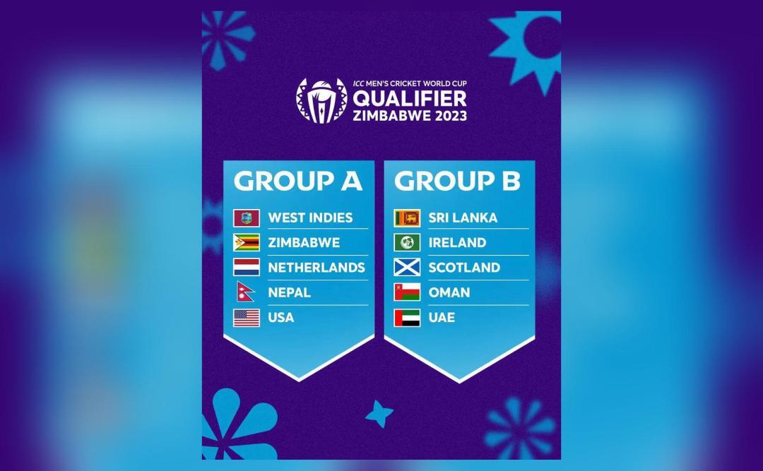 What are the groups for ODI World Cup Qualifier 2023 that begins tomorrow?