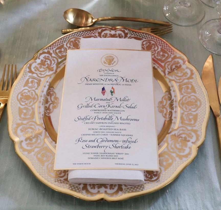 What is on the dinner menu for PM Modi at White House?