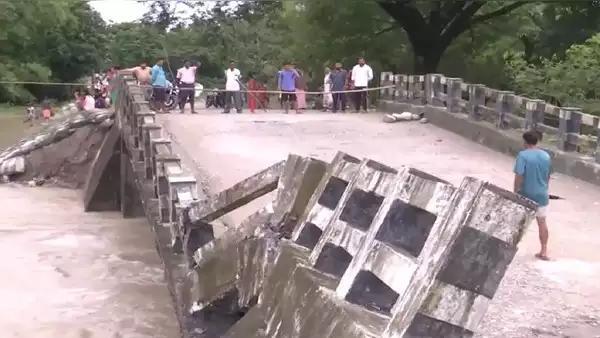 Bridge damaged in Assam amid floods, video surfaces