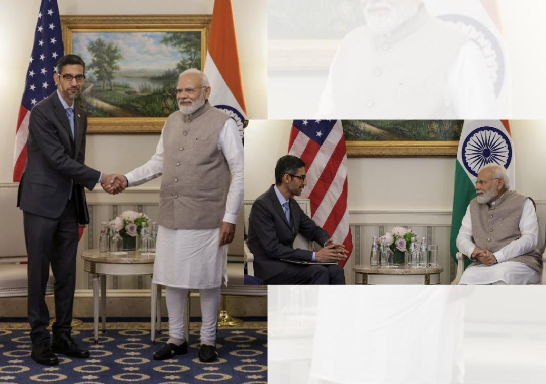 Sundar Pichai meets PM Modi, says 'His vision for Digital India was ...