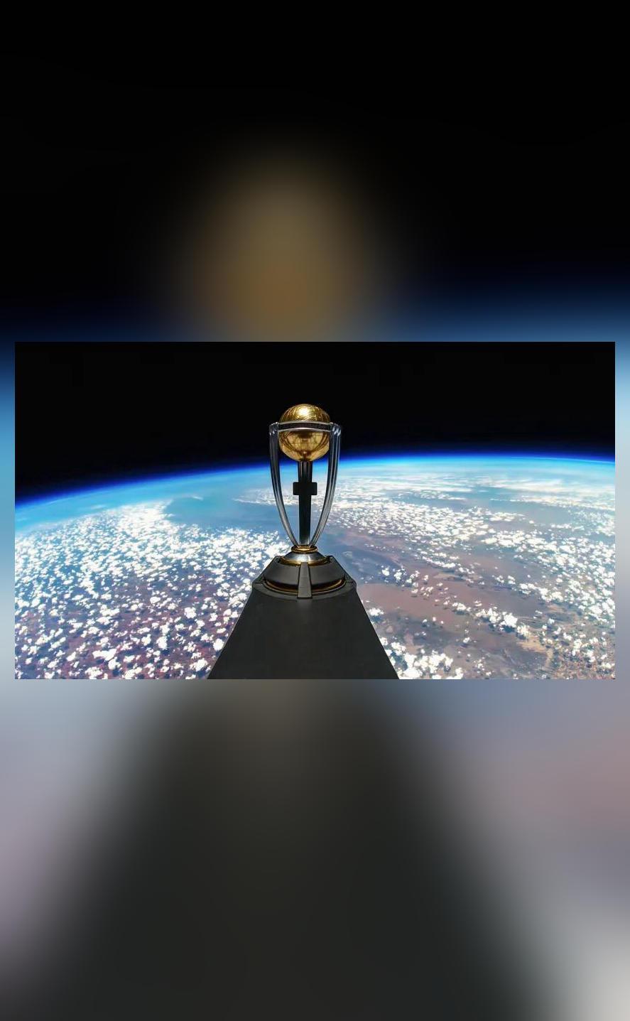 ICC shares pic of ODI World Cup trophy in space | Sports News | Inshorts