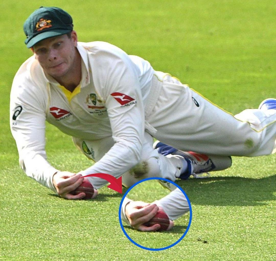 Pic of Steve Smith's low catch goes viral, sparks debate | Sports News | Inshorts