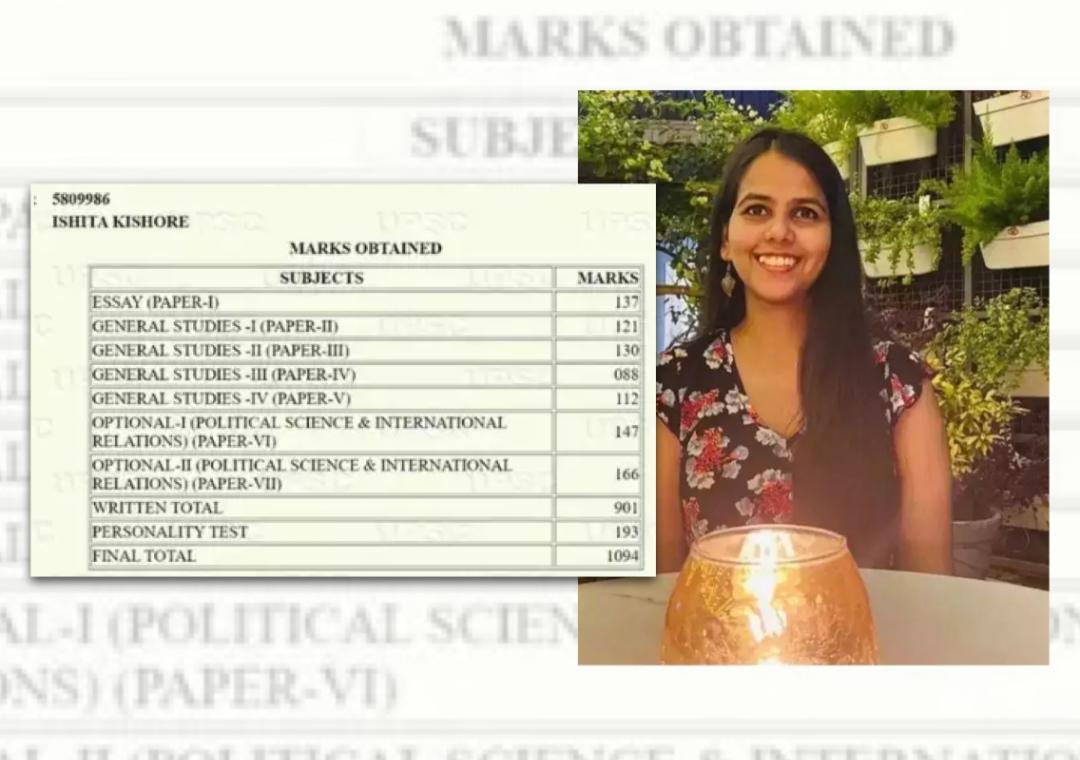 UPSC Civil Services Exam 2022 topper Ishita Kishore's marksheet goes viral