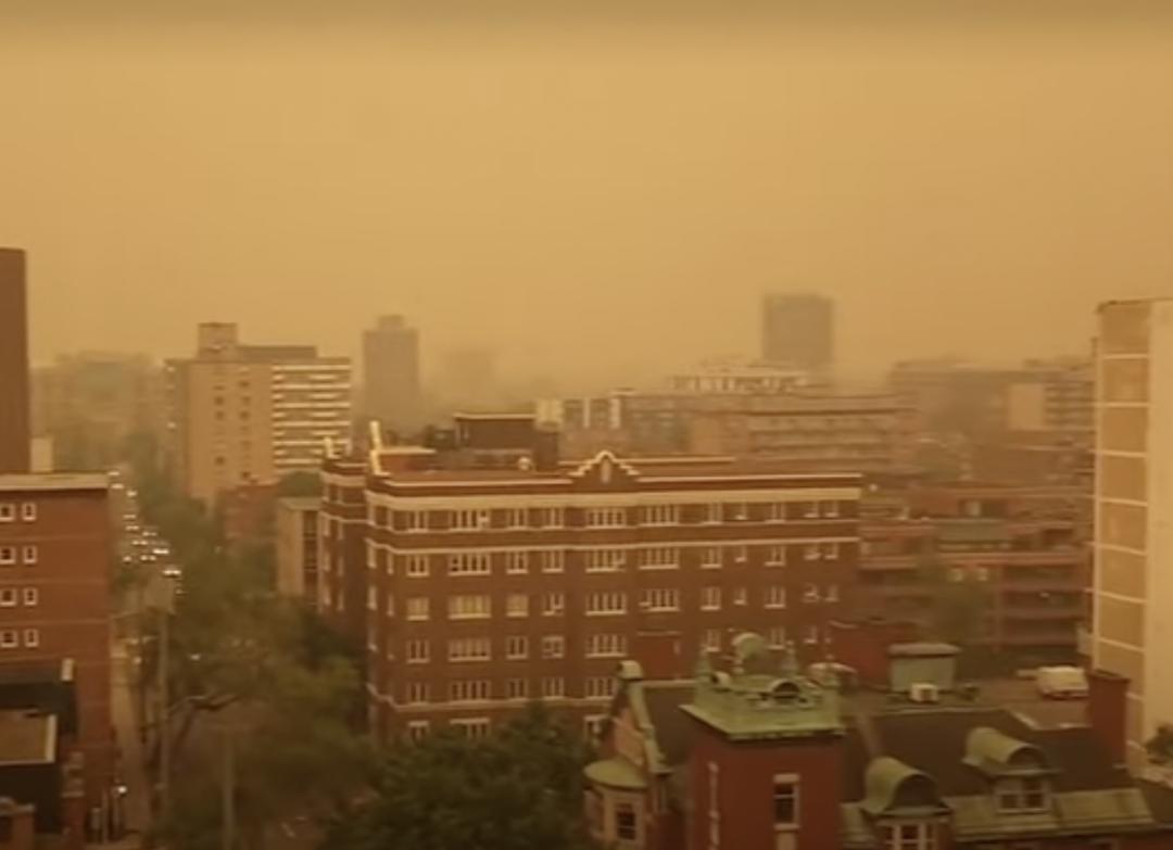 Canada's Ottawa engulfed in orange smog amid wildfires, video out | World News | Inshorts