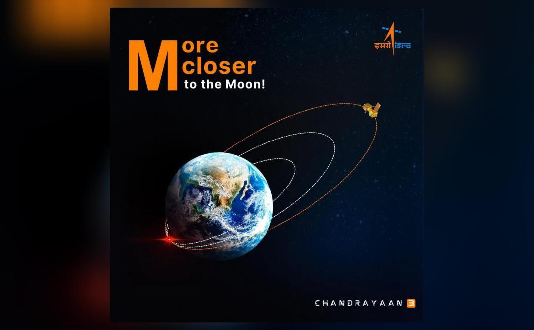 ISRO shares update on Chandrayaan-3, says 'More closer to the Moon' ISRO shares update on Chandrayaan-3, says 'More closer to the Moon'