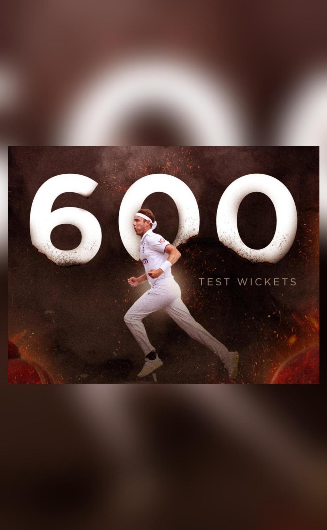 Stuart Broad becomes second fast bowler to take 600 wickets in Test ...
