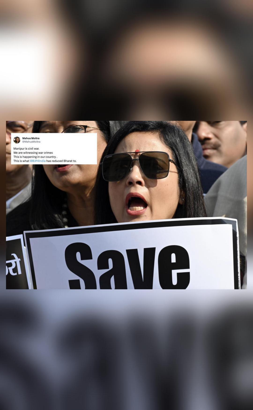 Manipur seeing civil war, what BJP reduced Bharat to: Mahua Moitra