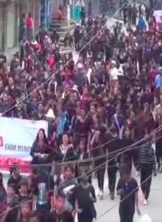 Video shows massive protest rally in Manipur after women paraded naked