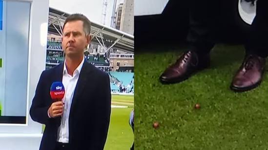 Ricky Ponting gets angry as England fans throw grapes at him on live TV ...