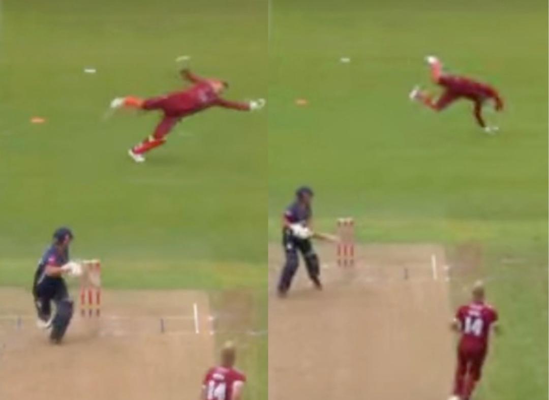 Jos Buttler takes one-handed diving catch in T20 Blast 2023 match