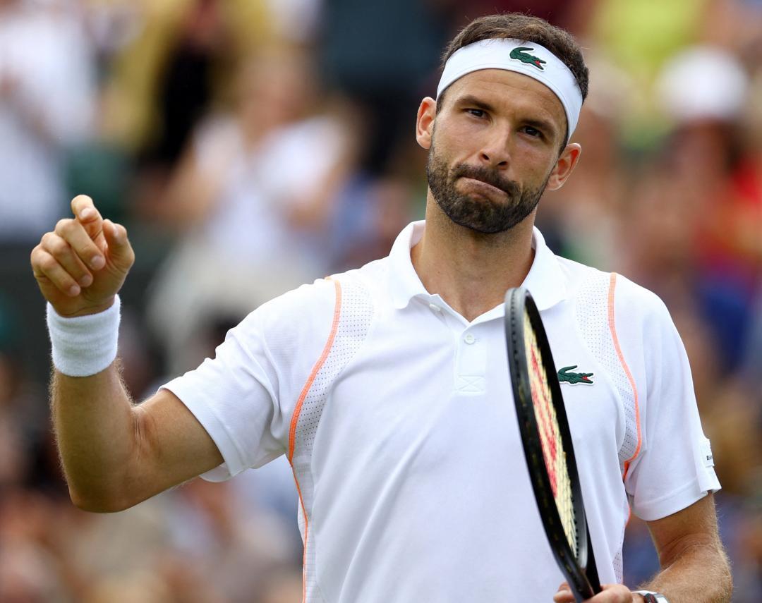 Dimitrov records 1st win vs top-10 player in Wimbledon since 2014