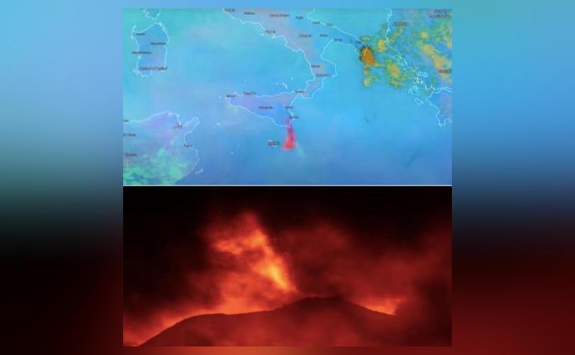Satellite images capture Europe's most active volcano's eruption