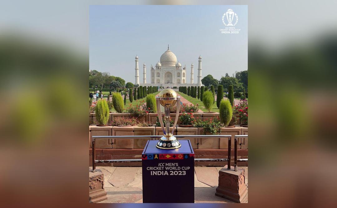 ODI World Cup trophy brought to Taj Mahal, ICC shares pic
