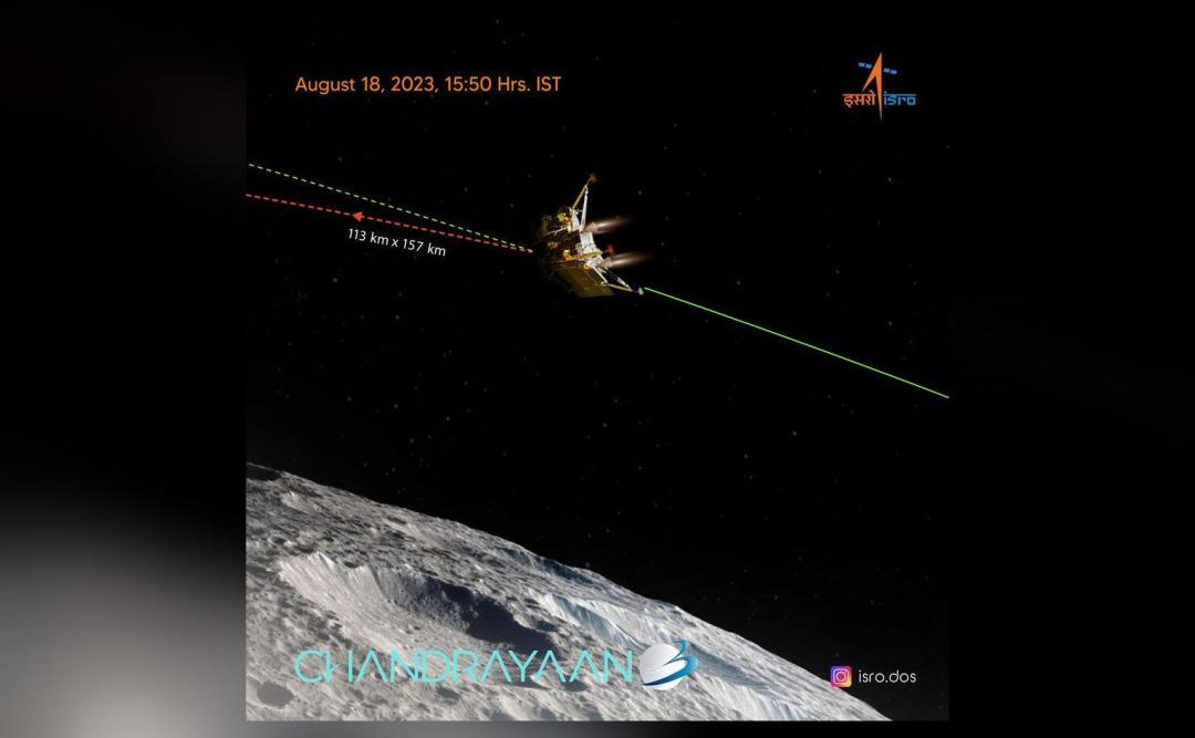Chandrayaan-3 lander undergoes 1st deboosting successfully, ISRO shares ...