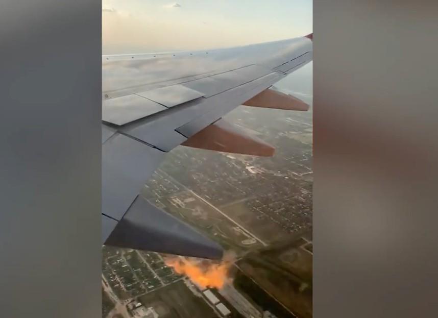 Flames shoot out of Southwest Airlines plane; video surfaces