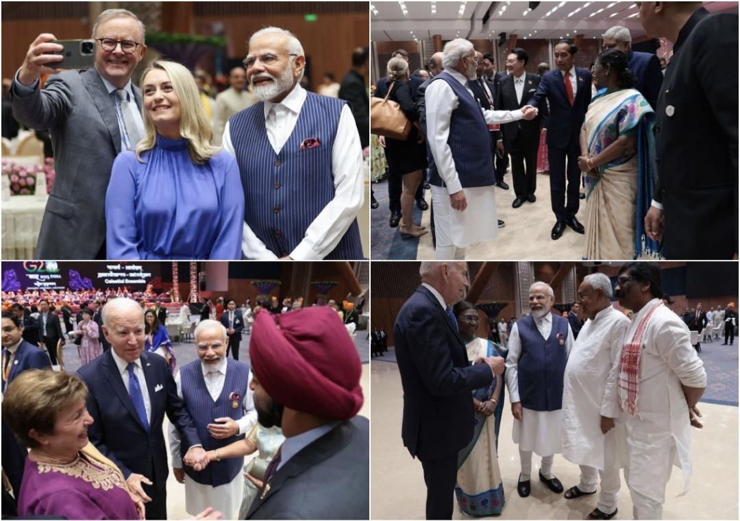 PM Modi Shares Pics With World Leaders From G20 Gala Dinner pm-modi-shares-pics-with-world-leaders-from-g20-gala-dinner