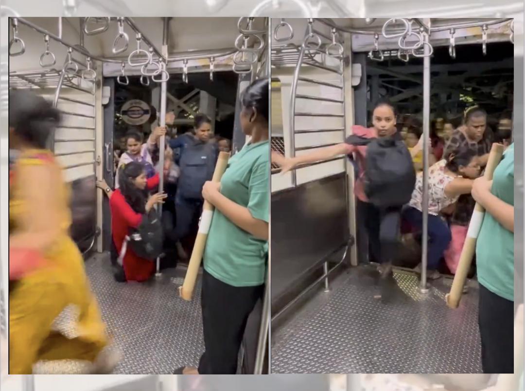 Video of women rushing into moving Mumbai train goes viral; people react