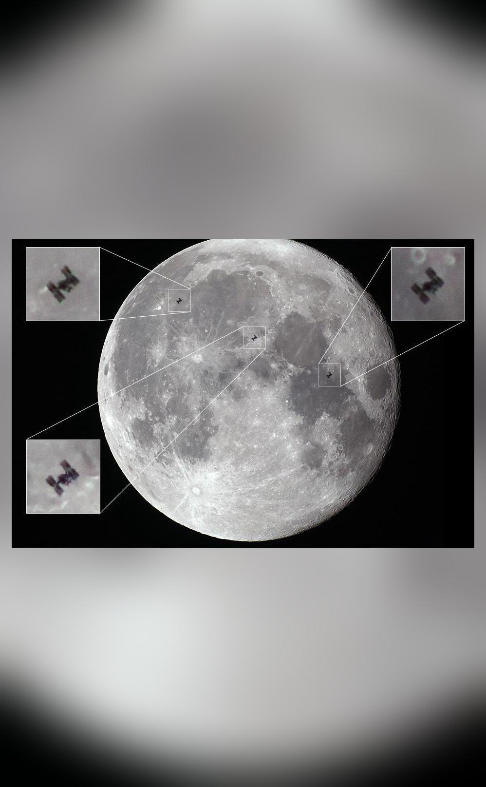 Pic shows International Space Station transiting Moon