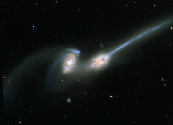 Pic of twin galaxies nicknamed 'The Mice' released by NASA