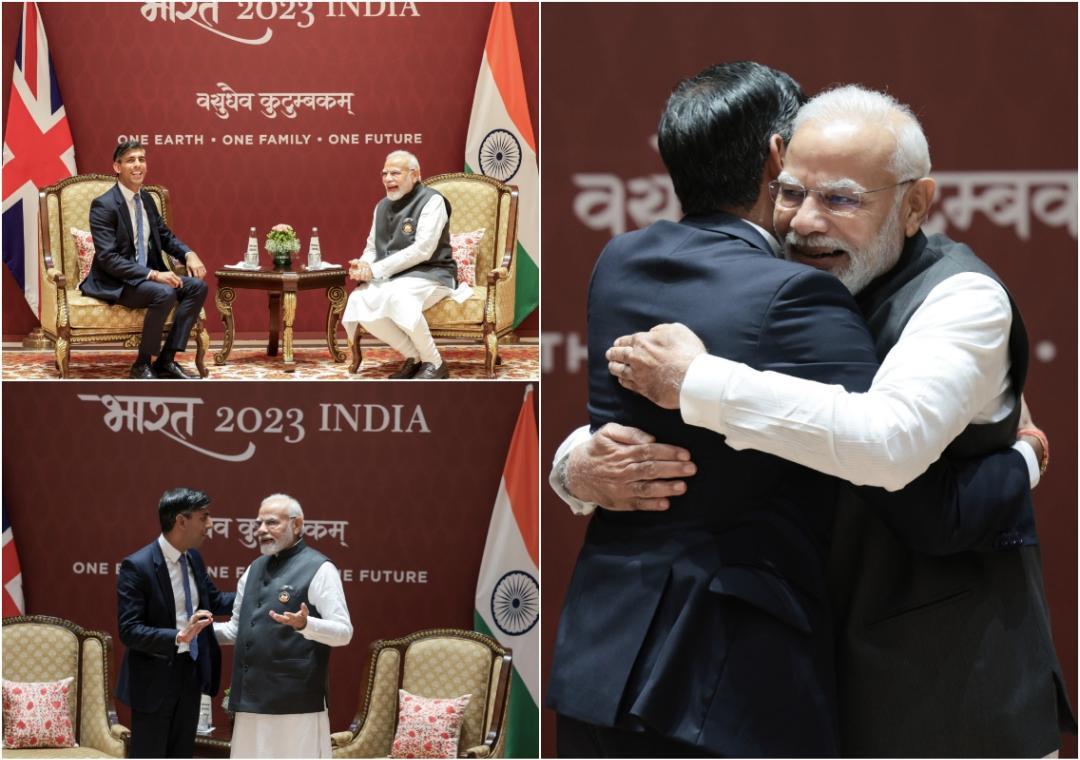 PM Modi, UK PM Rishi Sunak hold bilateral talks at G20 Summit, video surfaces