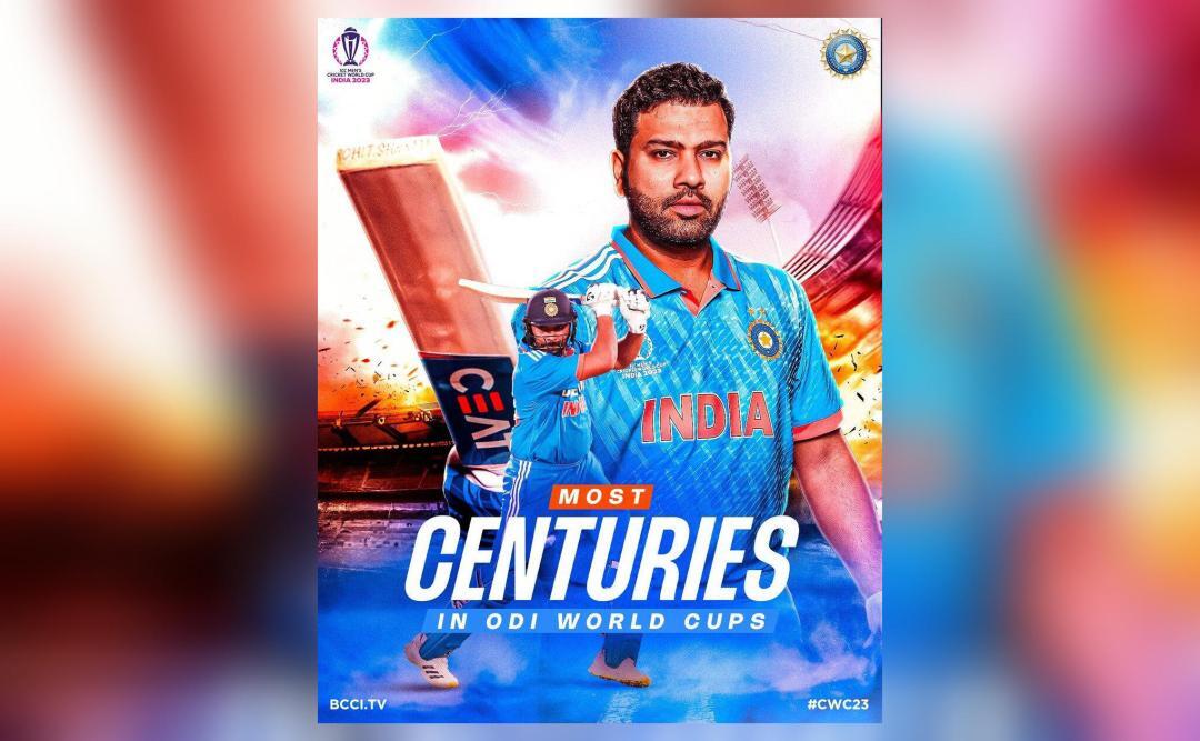 Rohit smashes fastest ODI WC hundred by an Indian, records most tons in ...