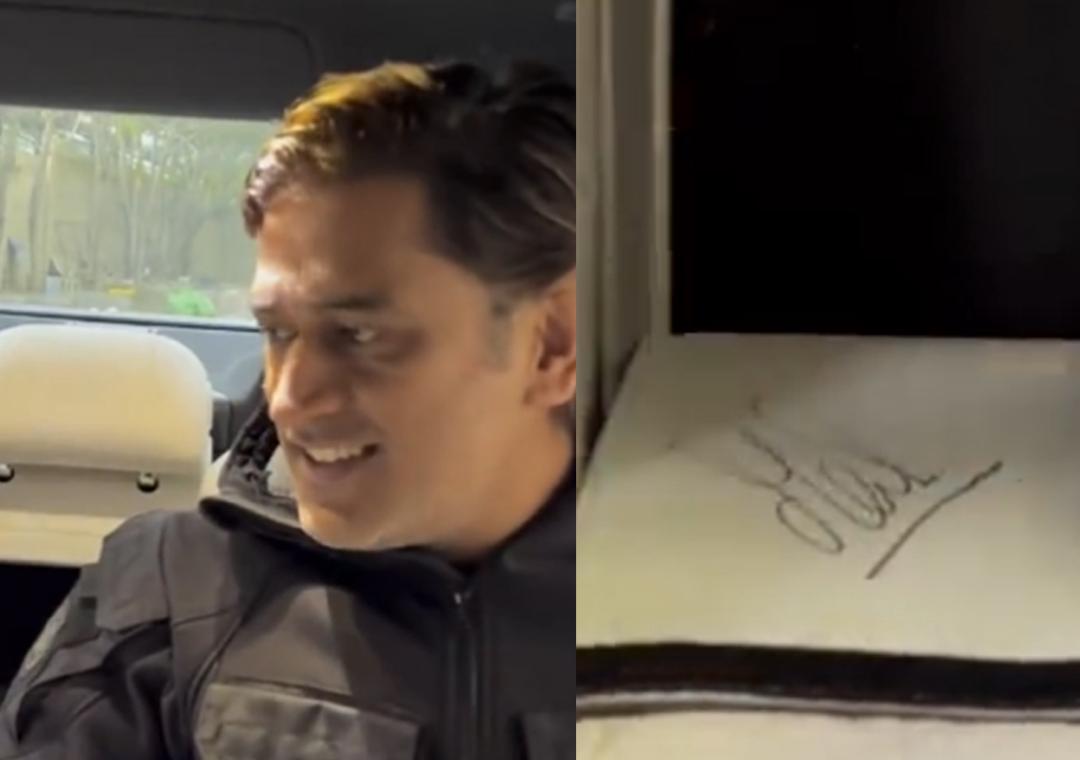 MS Dhoni gives autograph on a fan’s BMW | Sports News | Inshorts