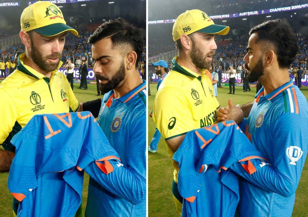 Virat Kohli gives his jersey to Maxwell after CWC 2023 final loss | ODI ...