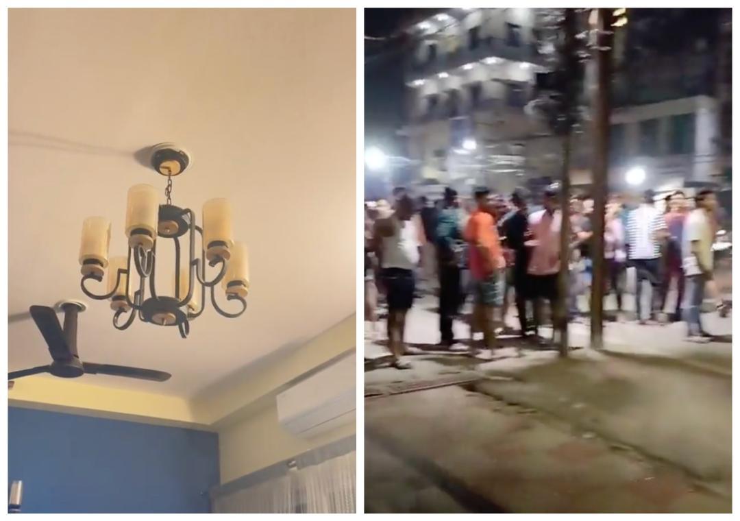 People rush out of homes, residents share videos of fans shaking as ...