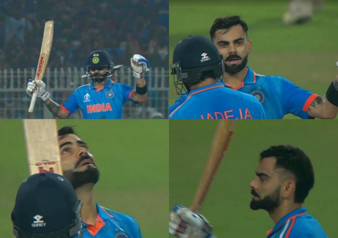 Video shows Virat Kohli celebrating his record-equalling 49th ODI hundred | Sports News | Inshorts