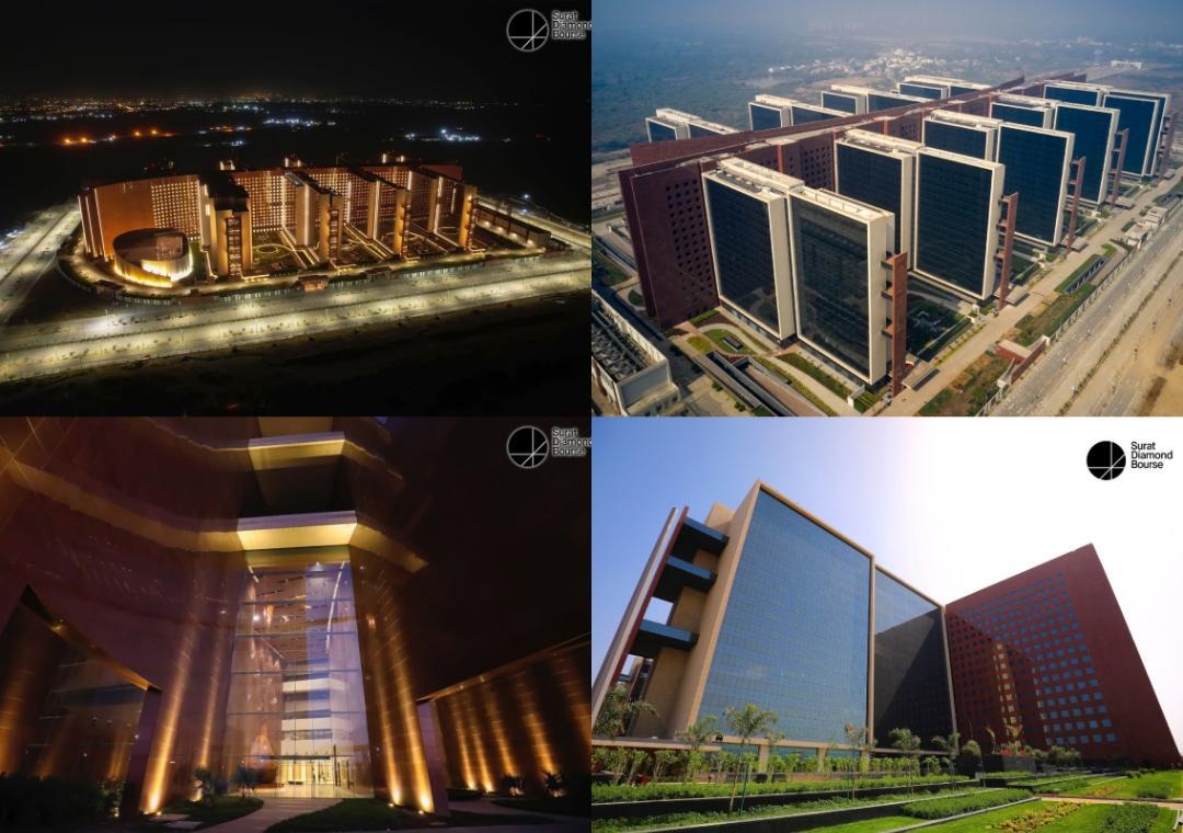 PM shares pics of world's largest office building Surat Diamond Bourse ...