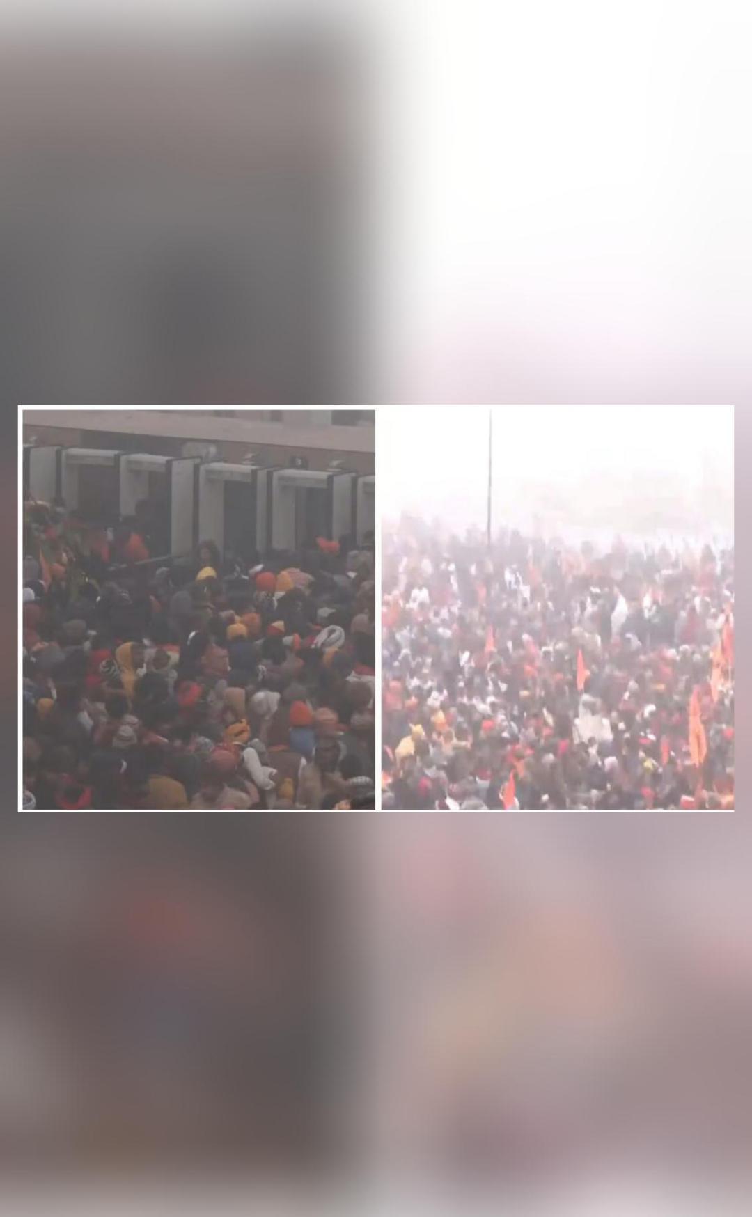Video: Huge crowd at Ram Temple in Ayodhya on 1st day of darshan | National News | Inshorts