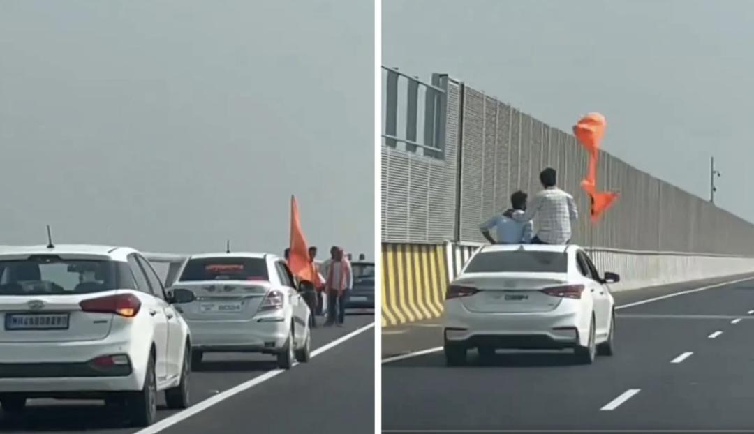 Videos show people stopping cars on Atal Setu despite warnings; police ...