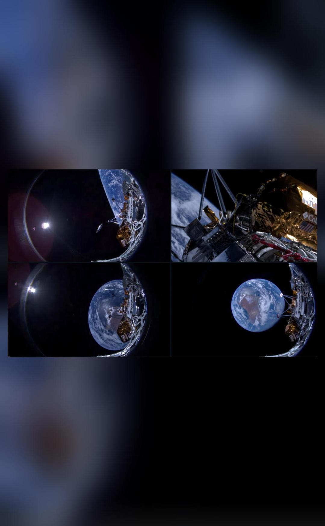 US Moon lander sends its first pics of Earth from space | Science News ...