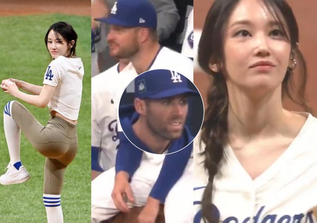 Dodgers admire Korean actress Jeon Jong-seo during her first pitch ...