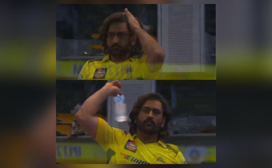 MS Dhoni’s water bottle act grabs attention in CSK vs. LSG clash ...