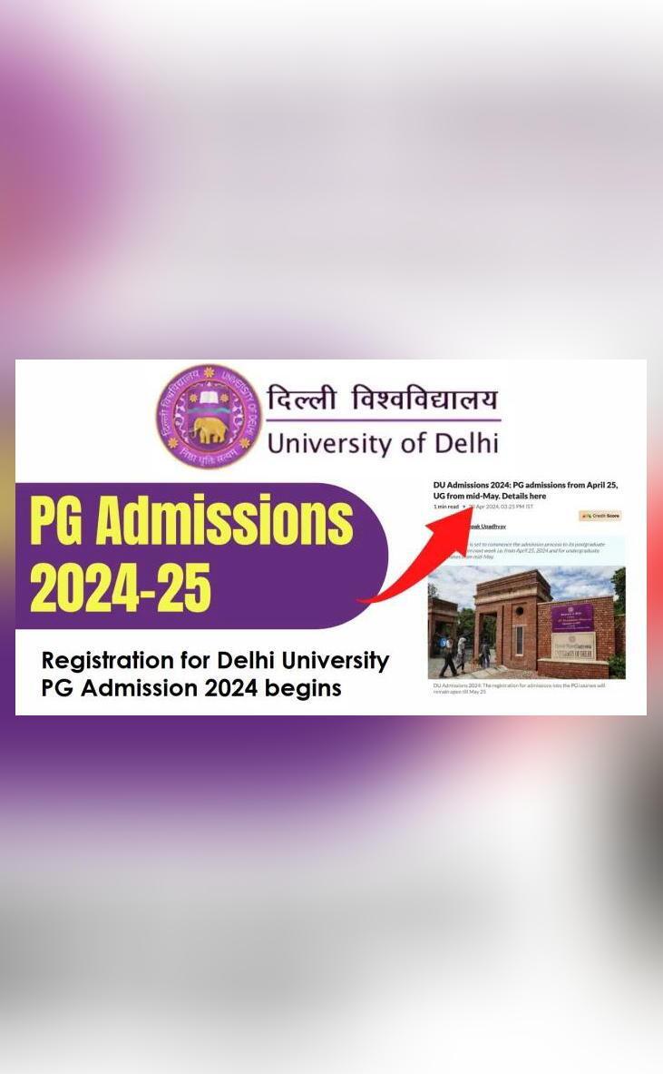DU PG Admission 2024 starts, know complete details here | Business News ...