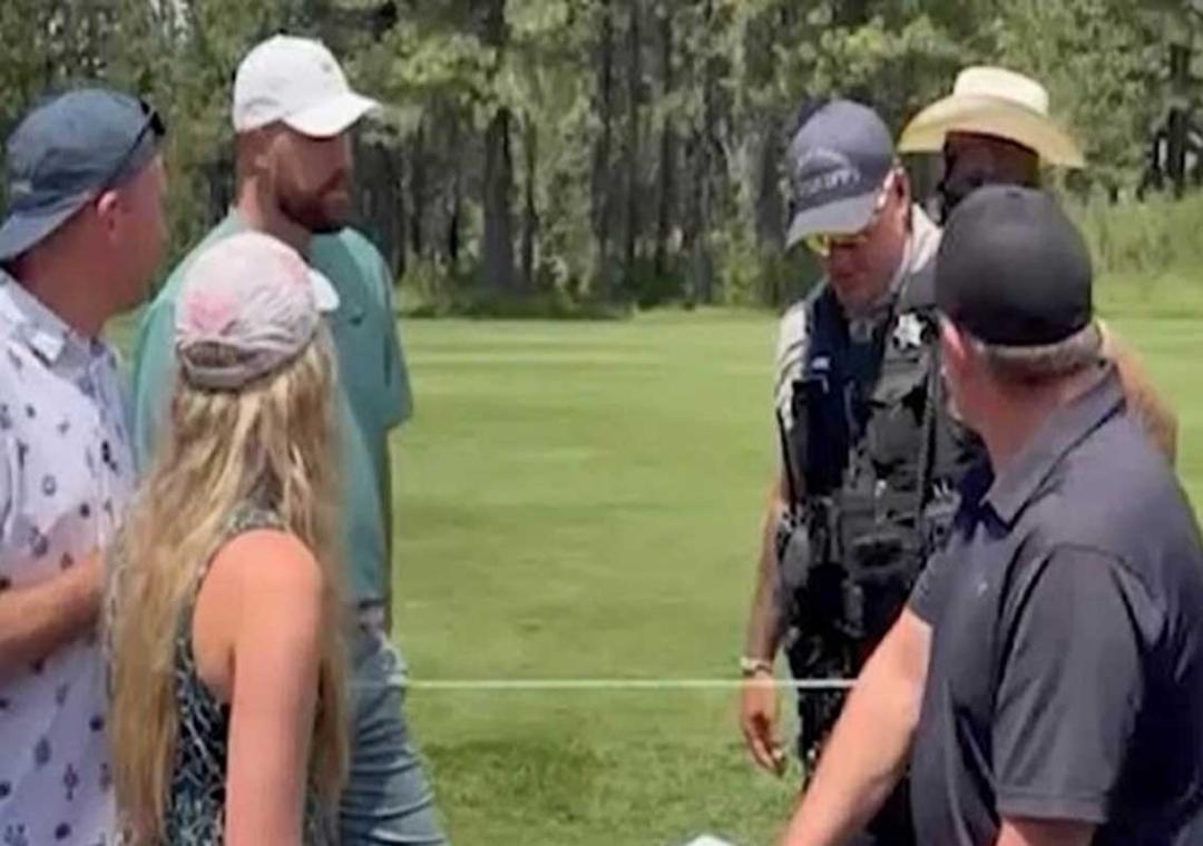 Travis Kelce comforts female fan after golf ball accident | Sports News ...