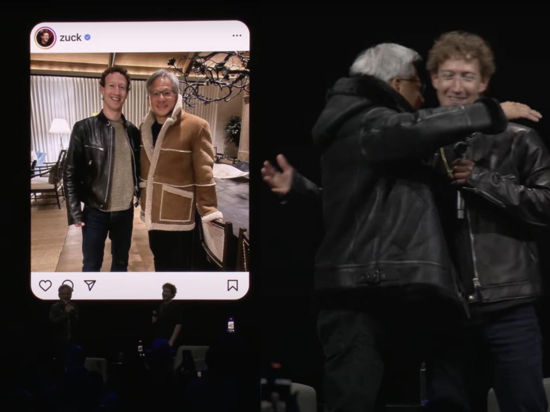 Mark Zuckerberg & Nvidia CEO Huang swap jackets, recreate their viral ...